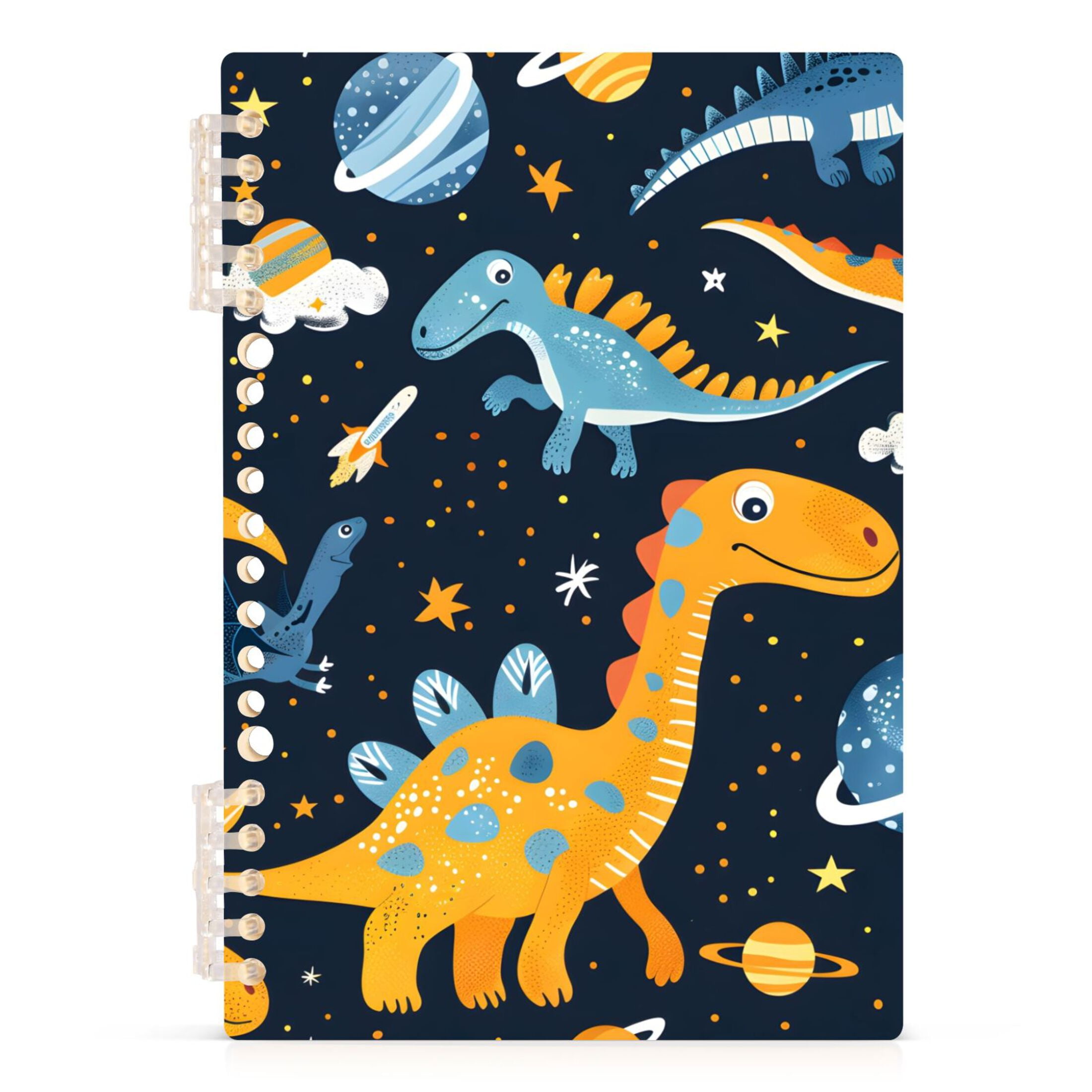 Spiral Notebooks Cute Dinosaurs in Space 60 Sheets 120 Pages A5 Journal ...