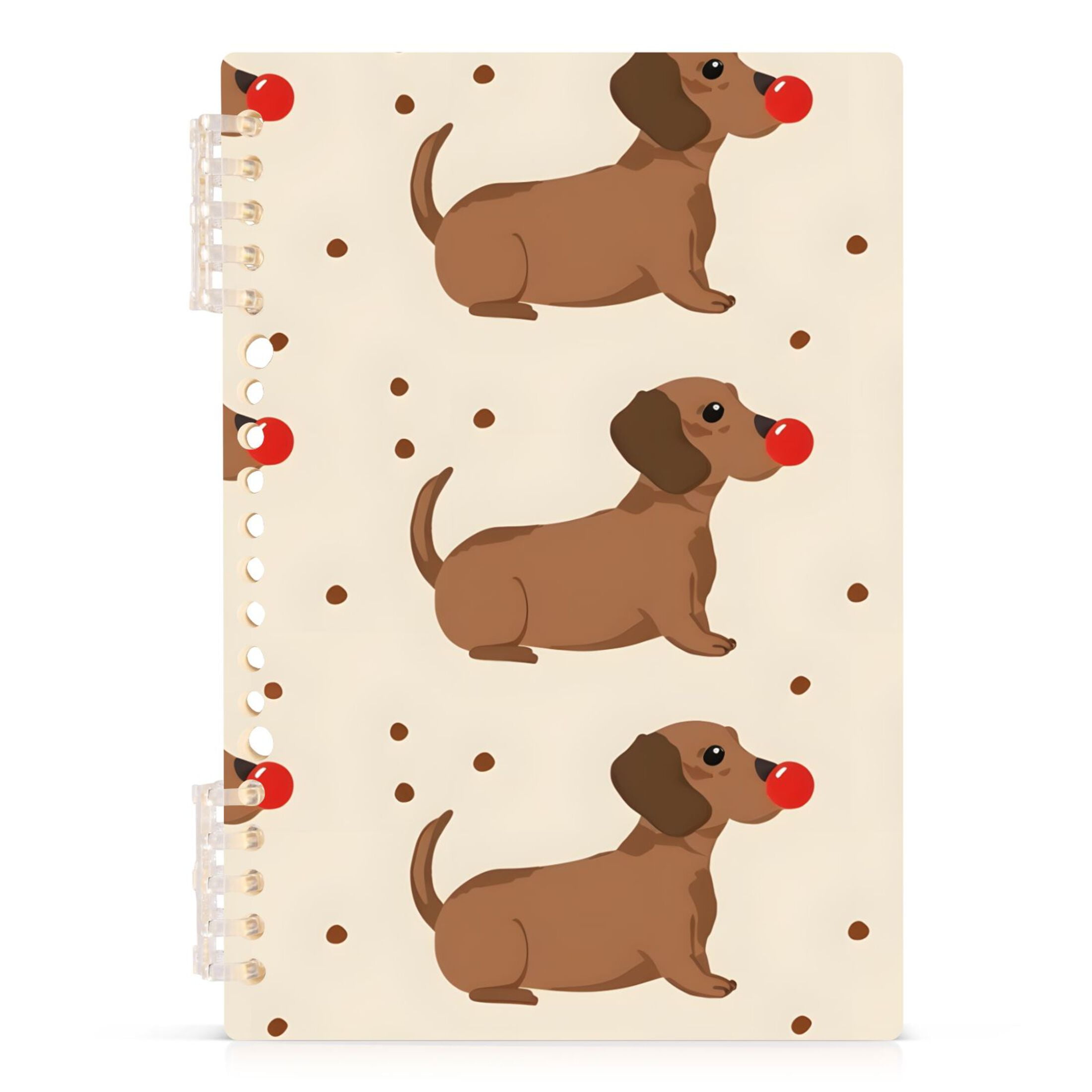 Spiral Notebooks Dachshund Dogs with Ball 60 Sheets 120 Pages A5 ...