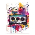 Spiral Notebooks Musical Notes and Sound 60 Sheets 120 Pages A5 Journal ...