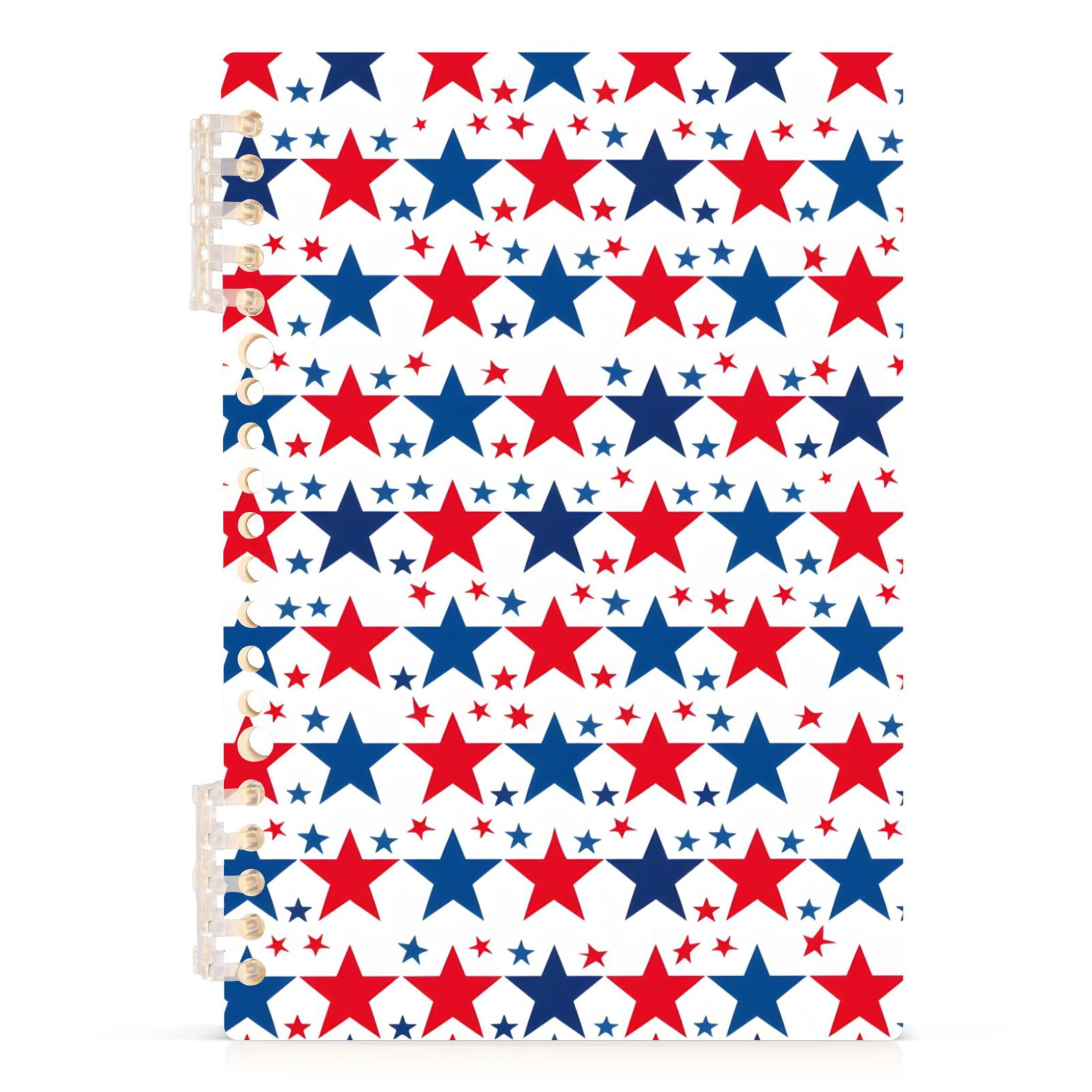 Spiral Notebooks Red Blue Stars Orderly Fashion 60 Sheets 120 Pages A5 ...