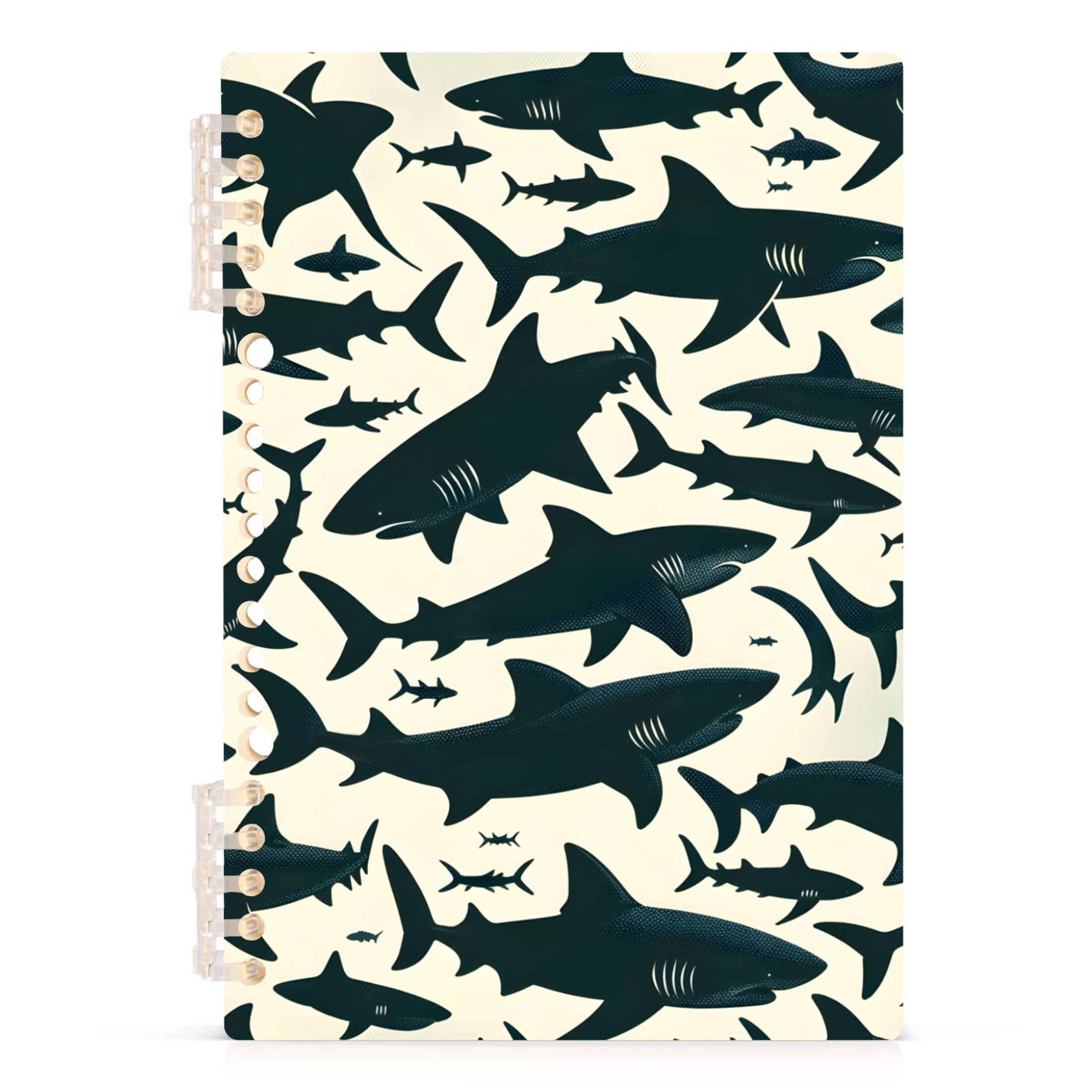 Spiral Notebooks Shark Silhouette 60 Sheets 120 Pages A5 Journal ...