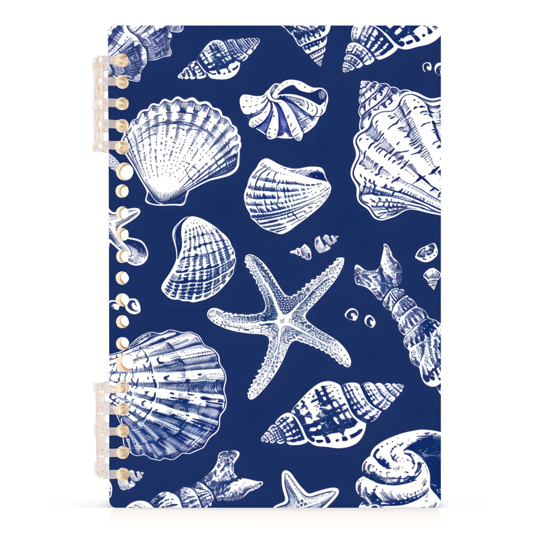 Spiral Notebooks Shells Screw Starfish 60 Sheets 120 Pages A5 Journal ...