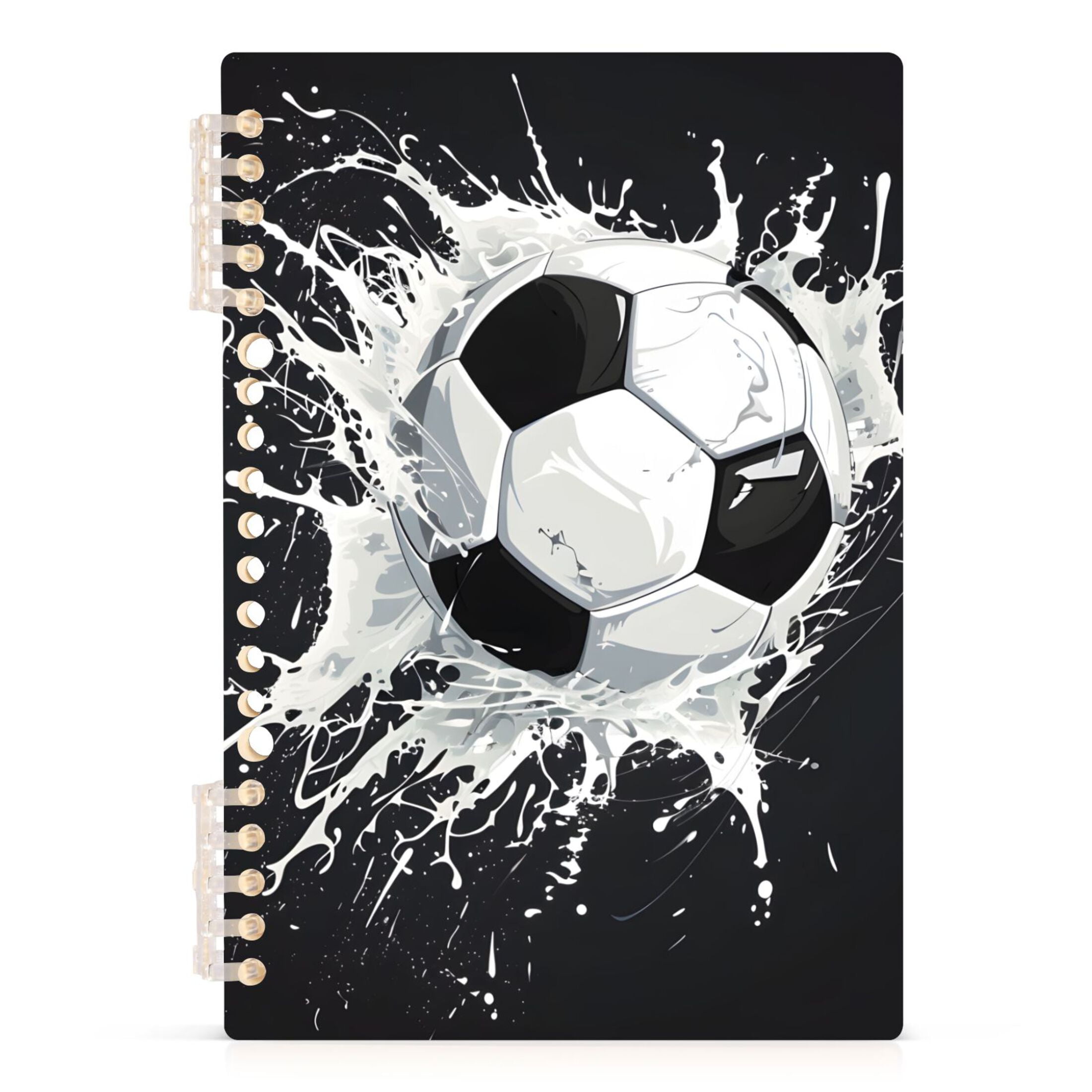 Spiral Notebooks Soccer Ball 60 Sheets 120 Pages A5 Journal Notepad 8 ...
