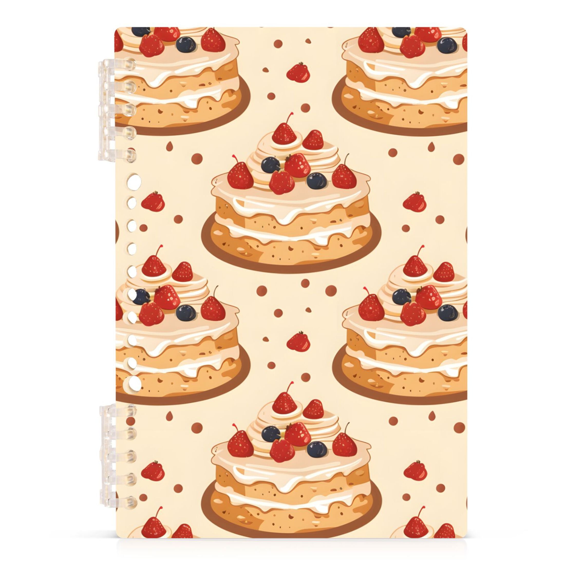 Spiral Notebooks Strawberry Blueberry Cake 60 Sheets 120 Pages A5 ...
