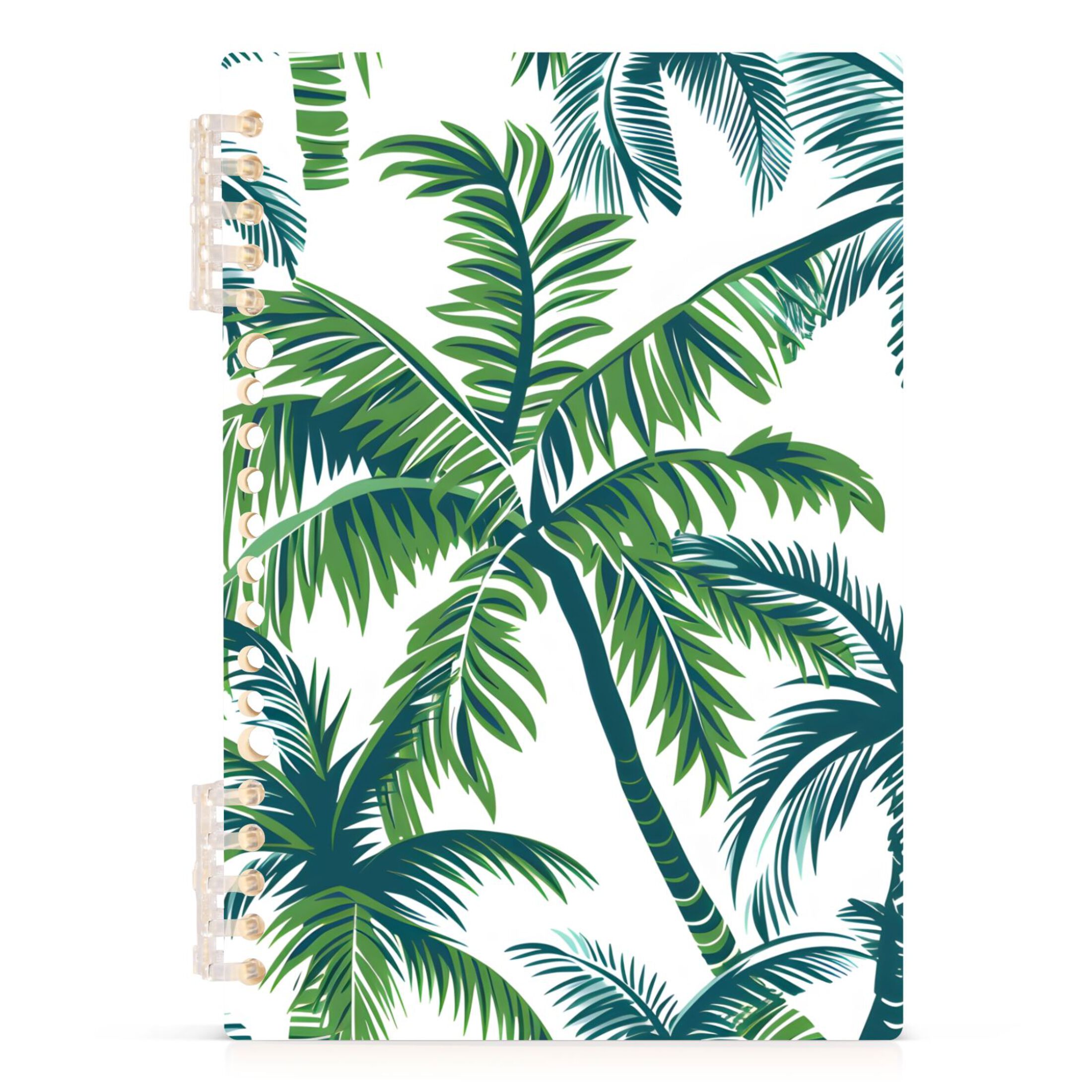 Spiral Notebooks Tropical Palm Tree and Leaves 60 Sheets 120 Pages A5 ...