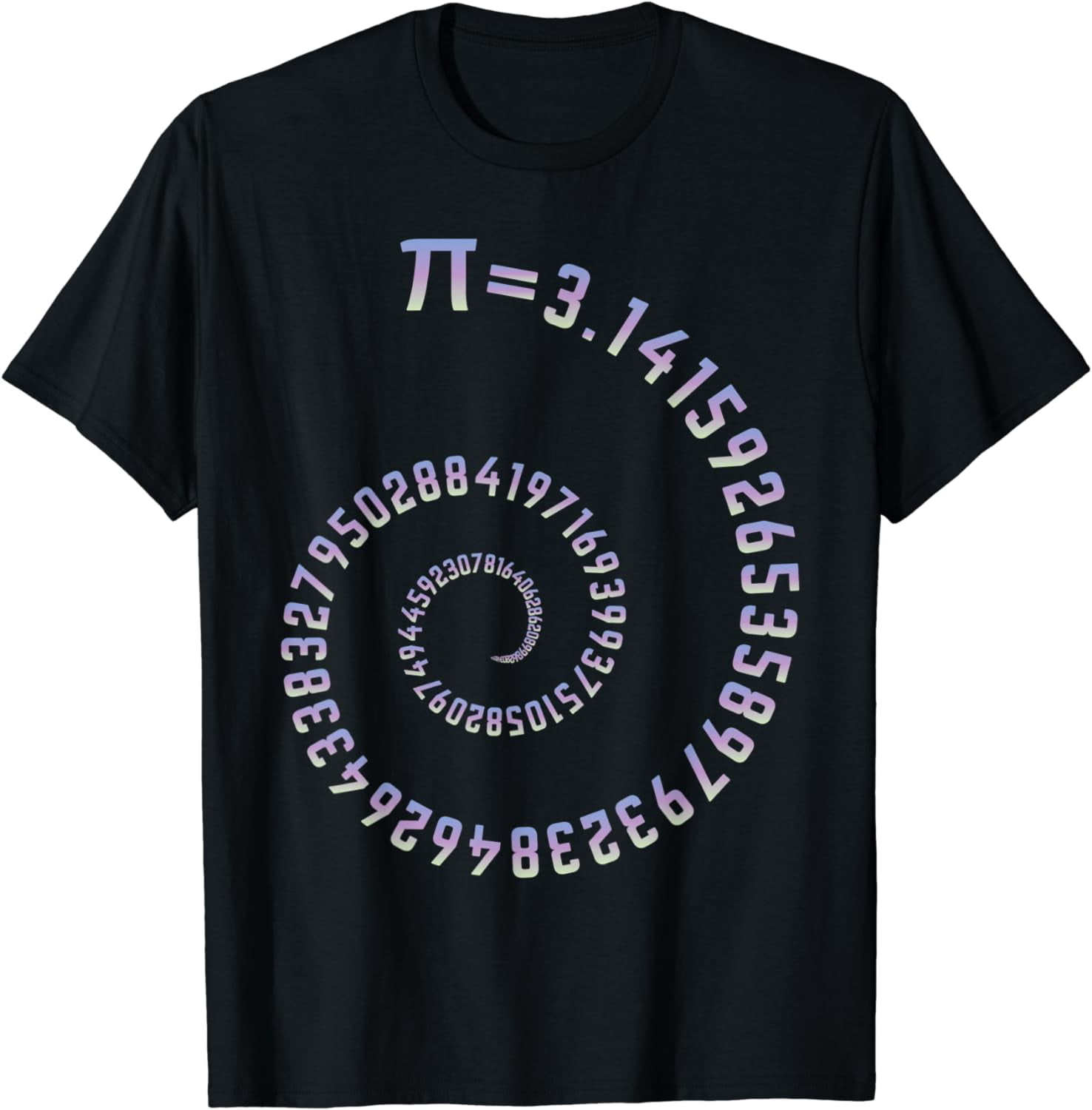 Spiral Pi Numbers Math Lover Teacher Student Pi Day Mens T-Shirt ...