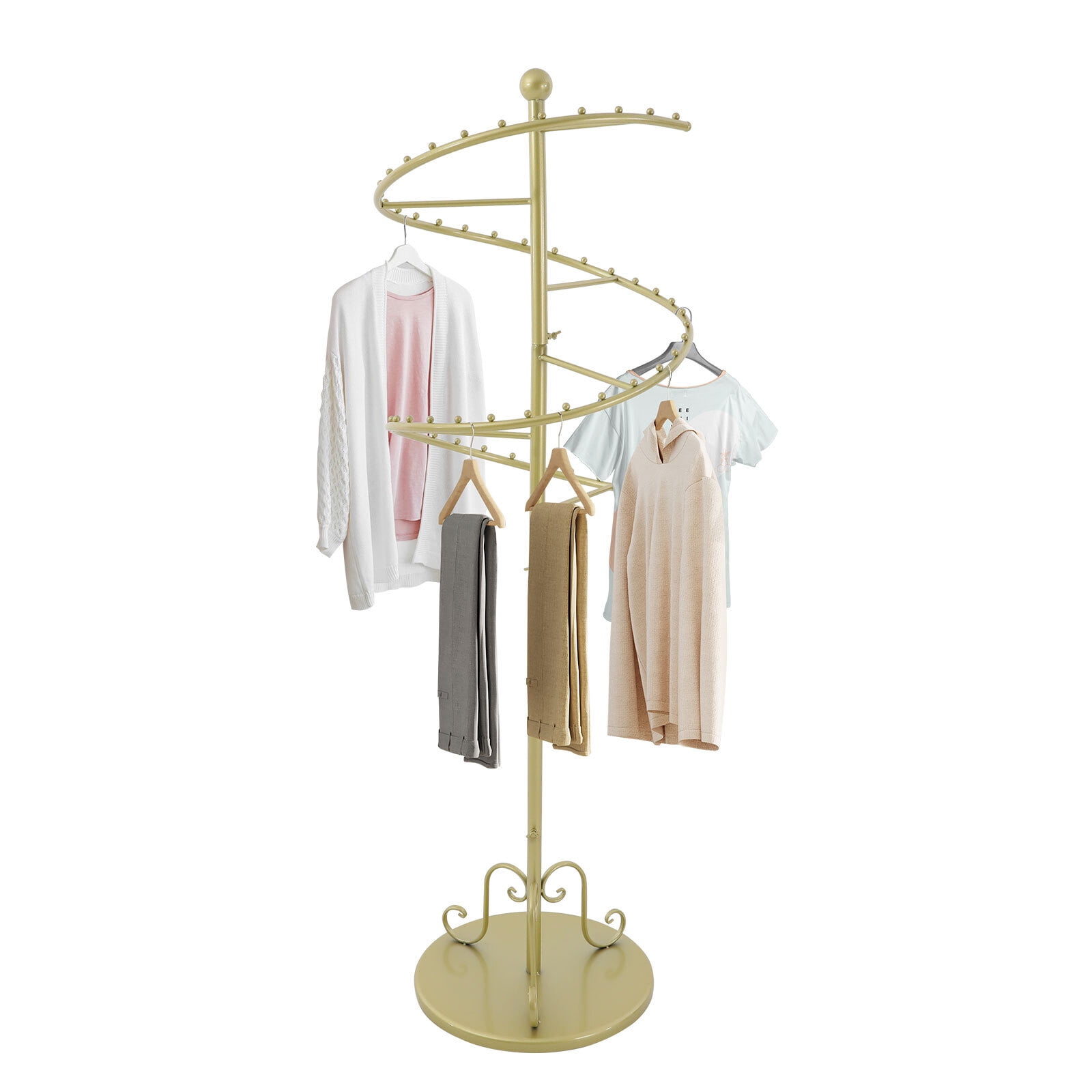 Spiral Rotating Clothing Rack Heavy Duty Garment Rack Sturdy ...