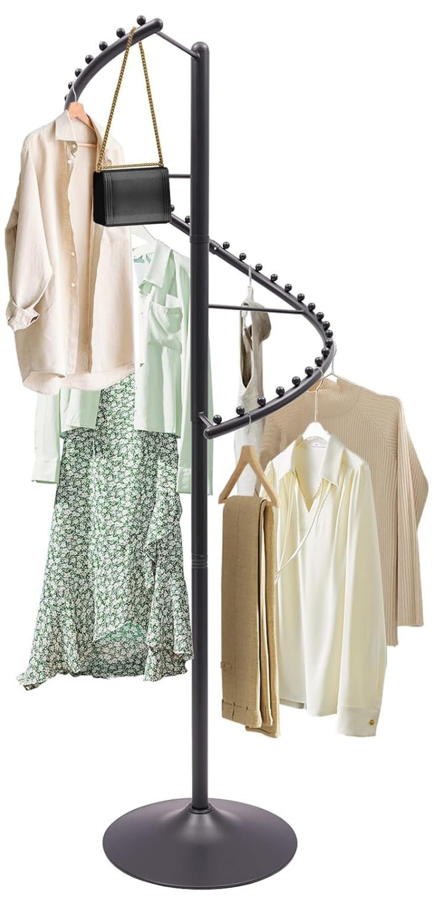 Spiral Rotating Clothing Rack, Portable Garment Rack, Heavy Duty ...