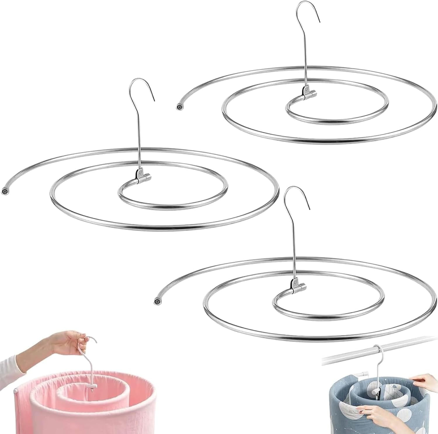Spiral Sheet Hanger, Steel Blanket Quilt Tablecloth Dryin Mount Dryer ...