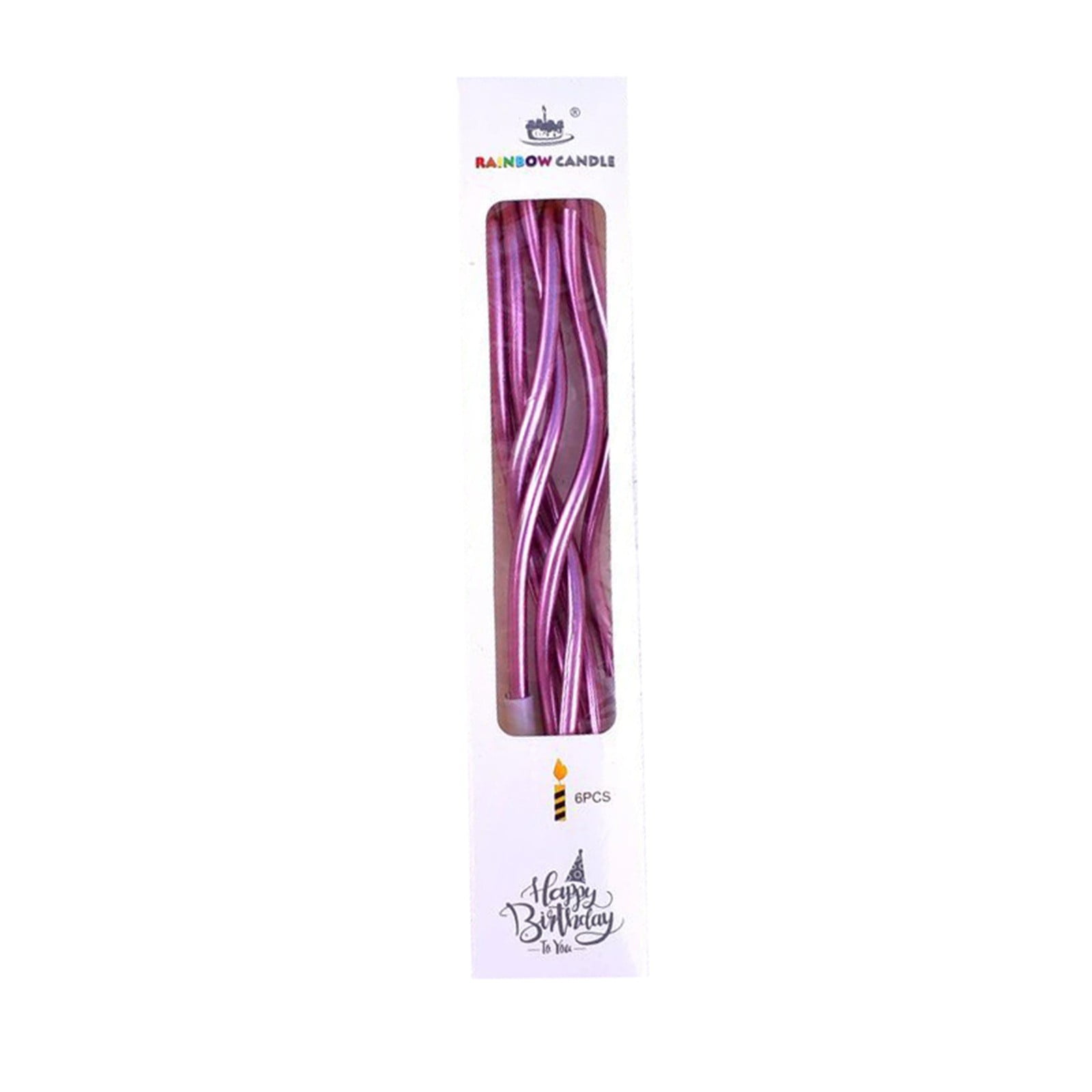 Spiral Slim Long Thin Wax Birthday Candles, Cake Decoration Toppers For ...