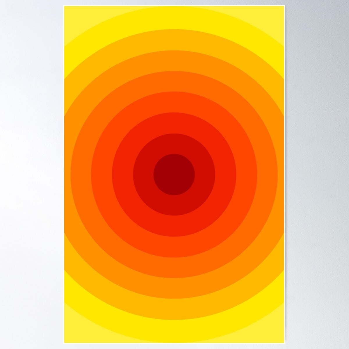 Spiral Sun - Retro Funky Pattern - Warm Color Scheme Poster Wall Art ...