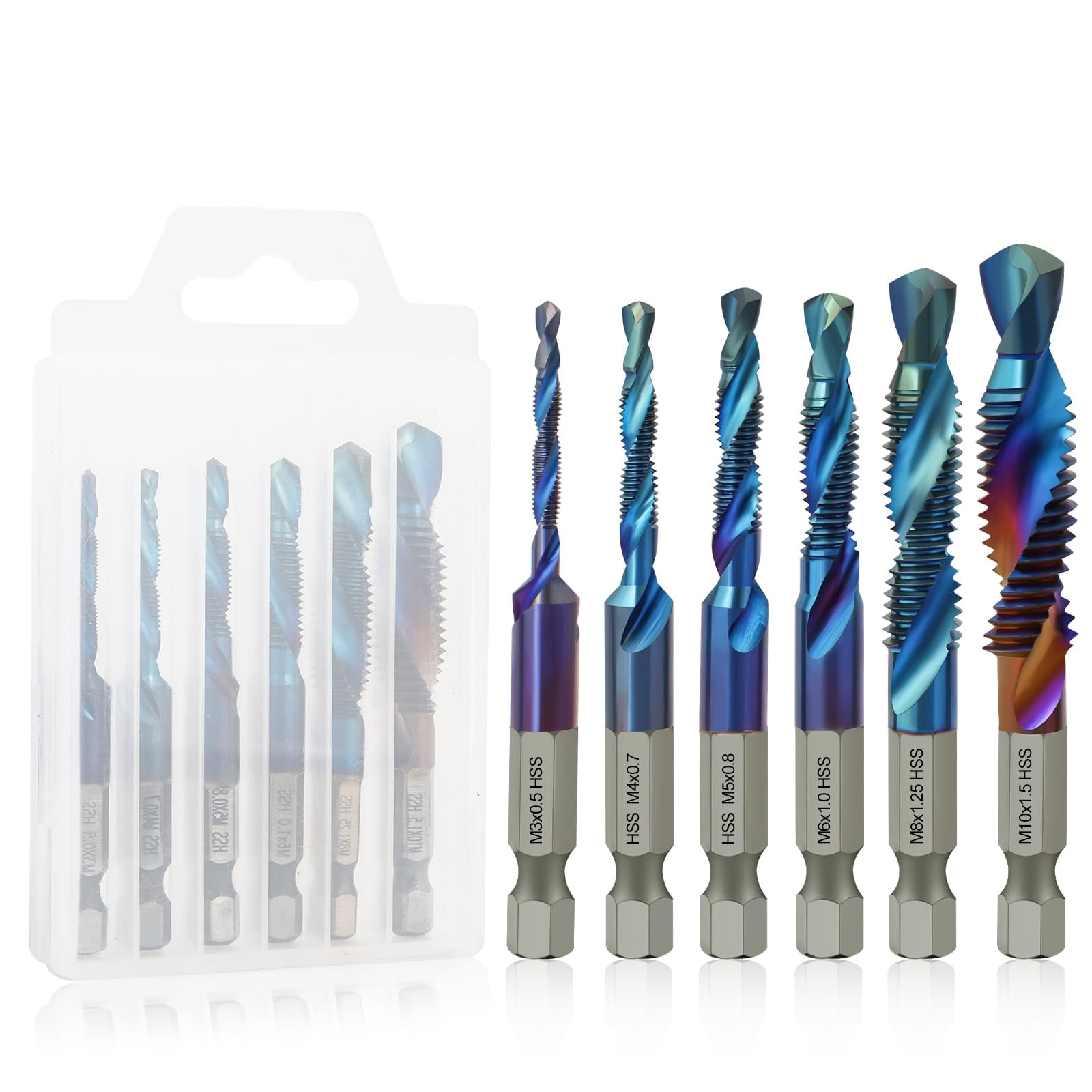 M3 - M10 Metric Combination Drill and Tap Bit Set,3-in-1 Screw Tapping ...