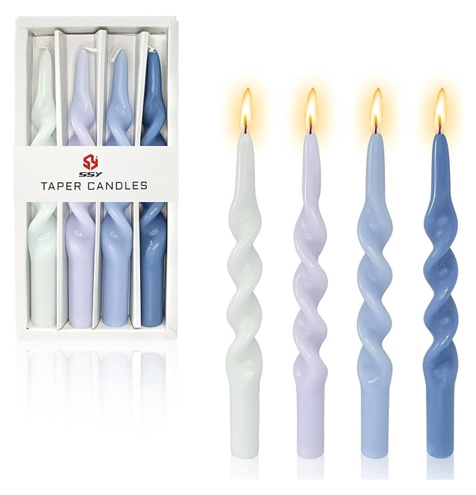Spiral Taper Candle Colorful Candlesticks - 10inch Colored Taper ...