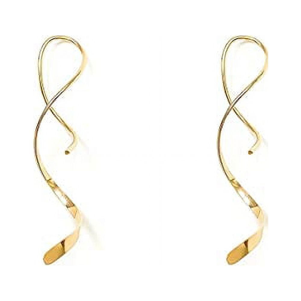 Spiral Threader Earrings, 925 Sterling Silver, Drop Dangle Handmade ...