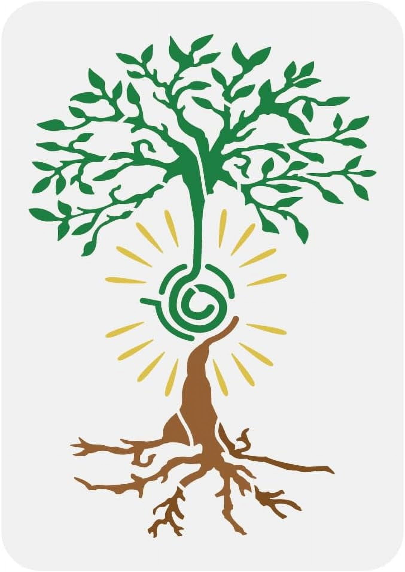 The Spiral Tree of Life Painting Stencil 8.3x11.7Inch Reusable Celtic ...