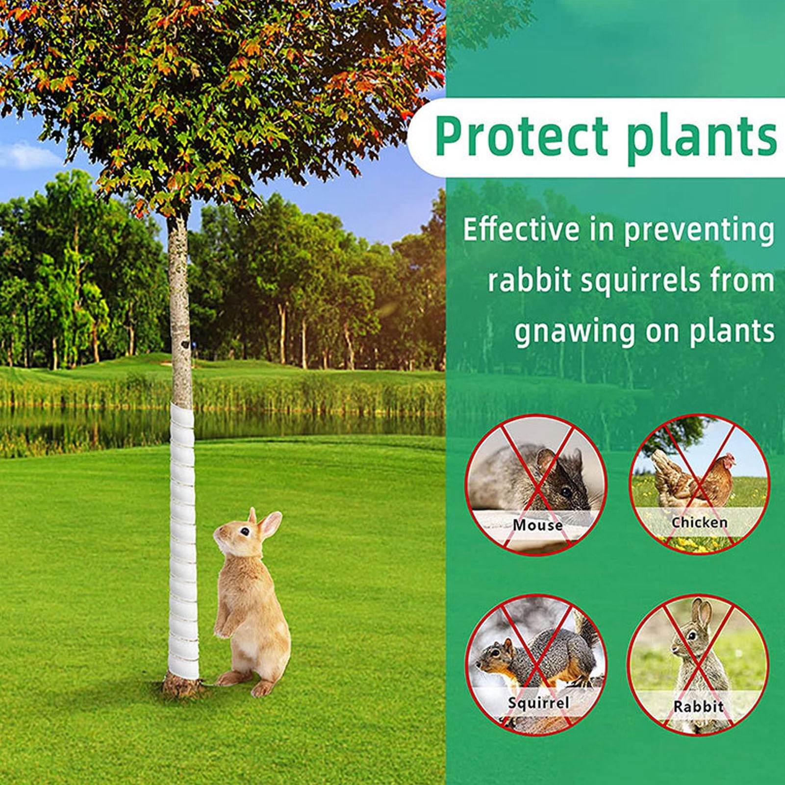 Spiral Tree Trunk Protector 2-Pack Plastic Bark Guard For Saplings Deer ...