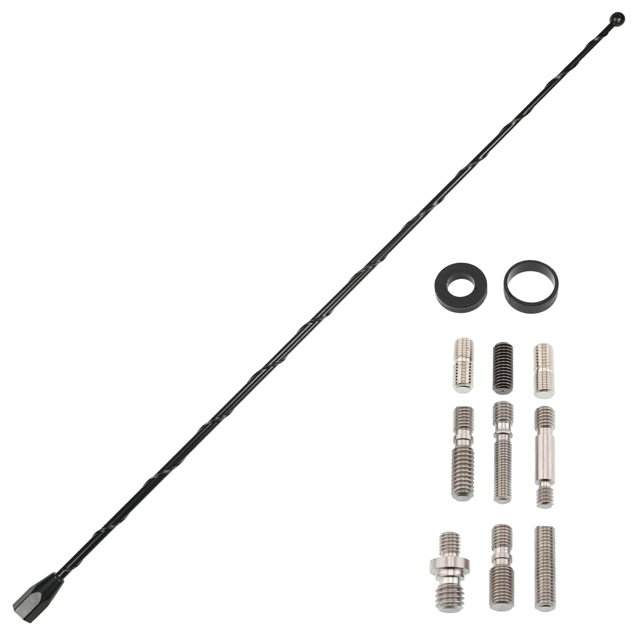 Spiral Wind Noise Cancelling Antenna with Spring Steel and Stainless ...