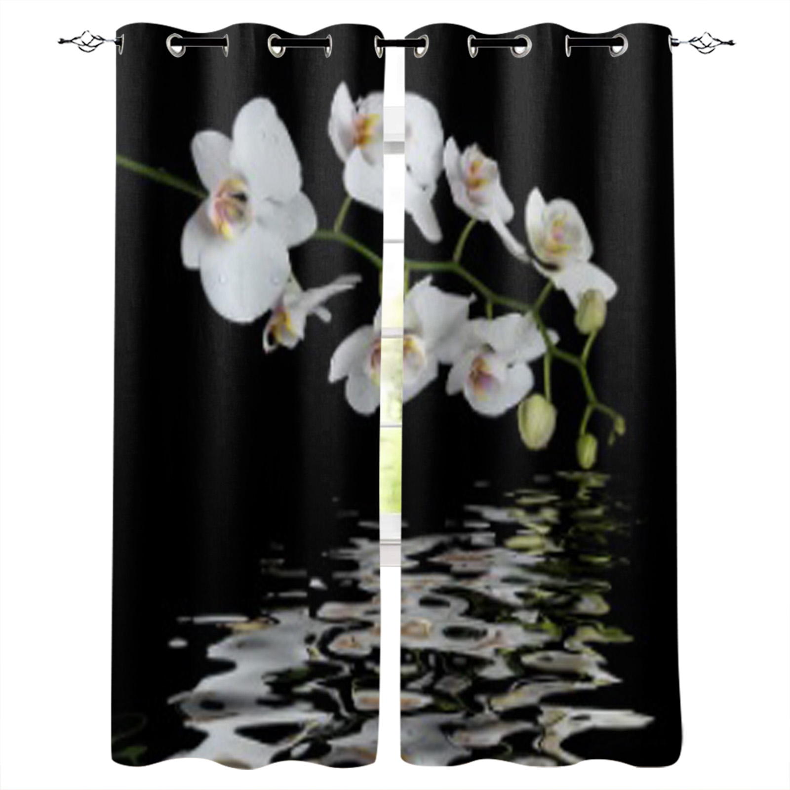 Spiral n Modern Luxury Women Girl Light Filtering Drapes Flower Decor 2 ...
