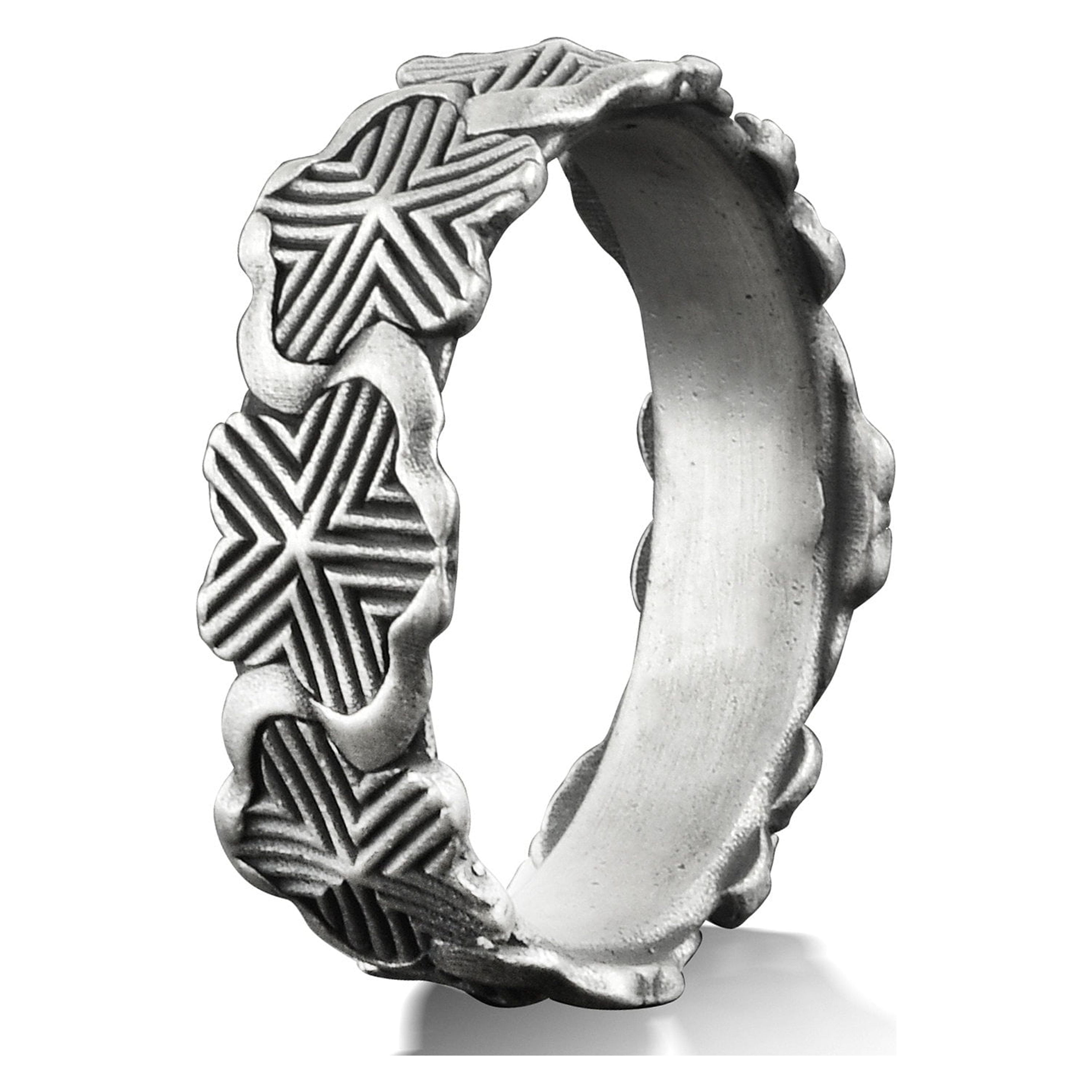 Spiral rose flower engagement men band ring in sterling silver, Nature geometric mens wedding ...