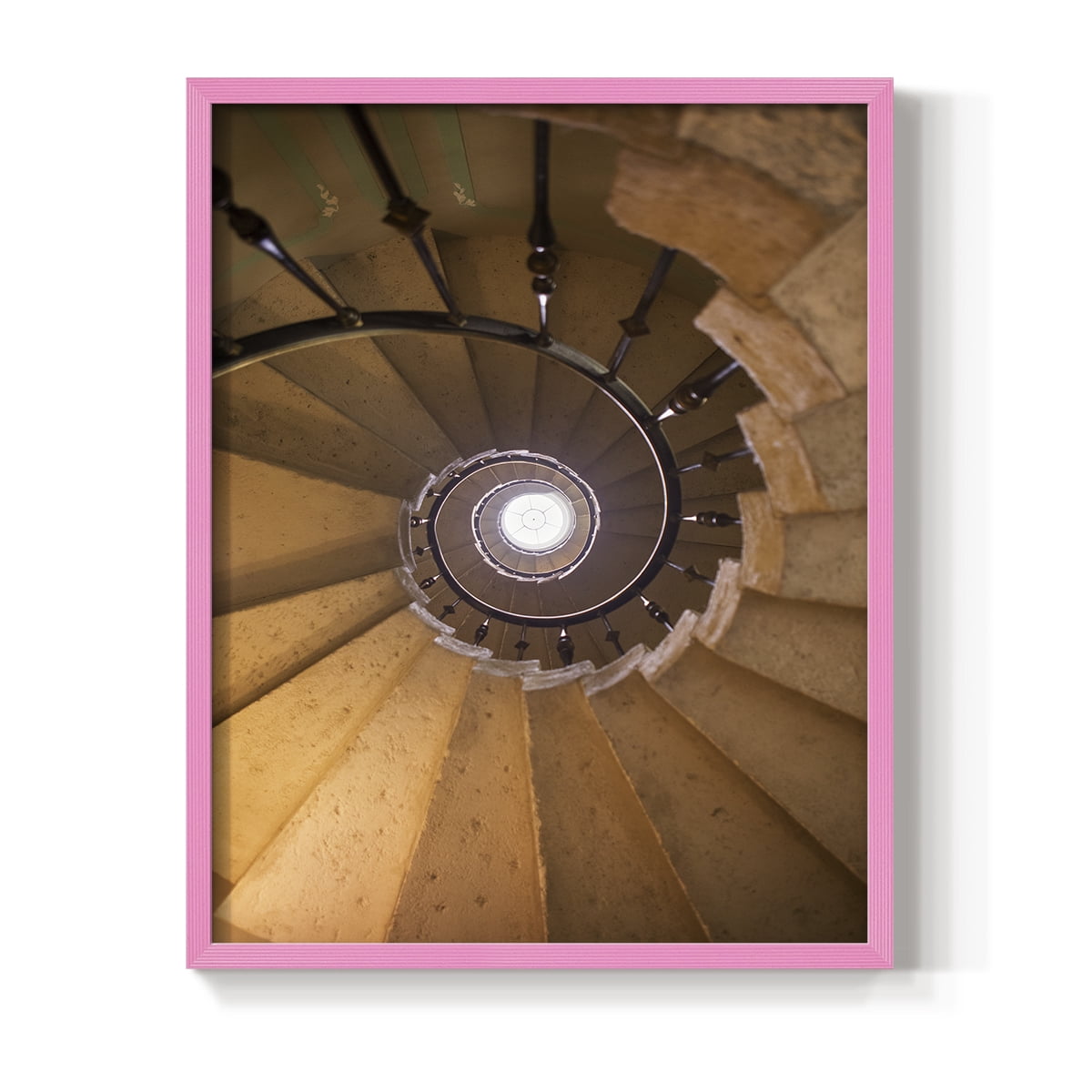 Spiraling II Framed Print in Pink Solid Wood Framed Print No Nail ...