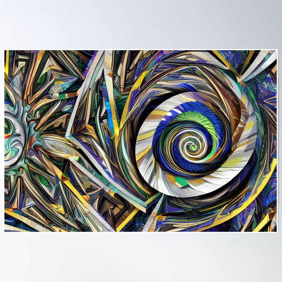 Spiraling Out Of Control Poster Wall Art, Modern Wall Decor For Living ...