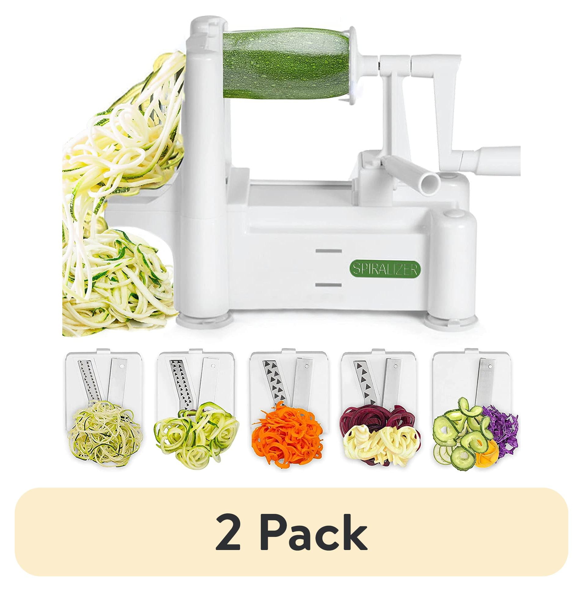 (2 pack) Spiralizer 5-Blade Vegetable Slicer - Strongest and Heaviest ...