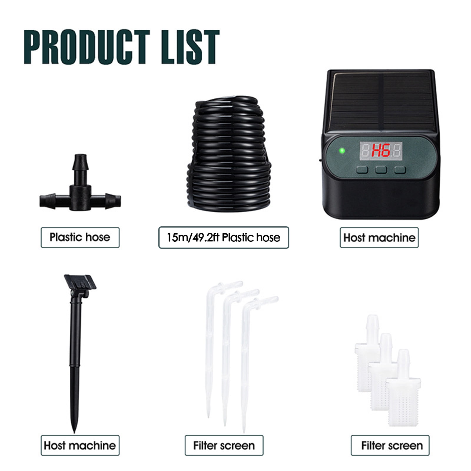 Spirastell Irrigation System,Solar Powered Indoor 9 1-600s Timer Indoor ...