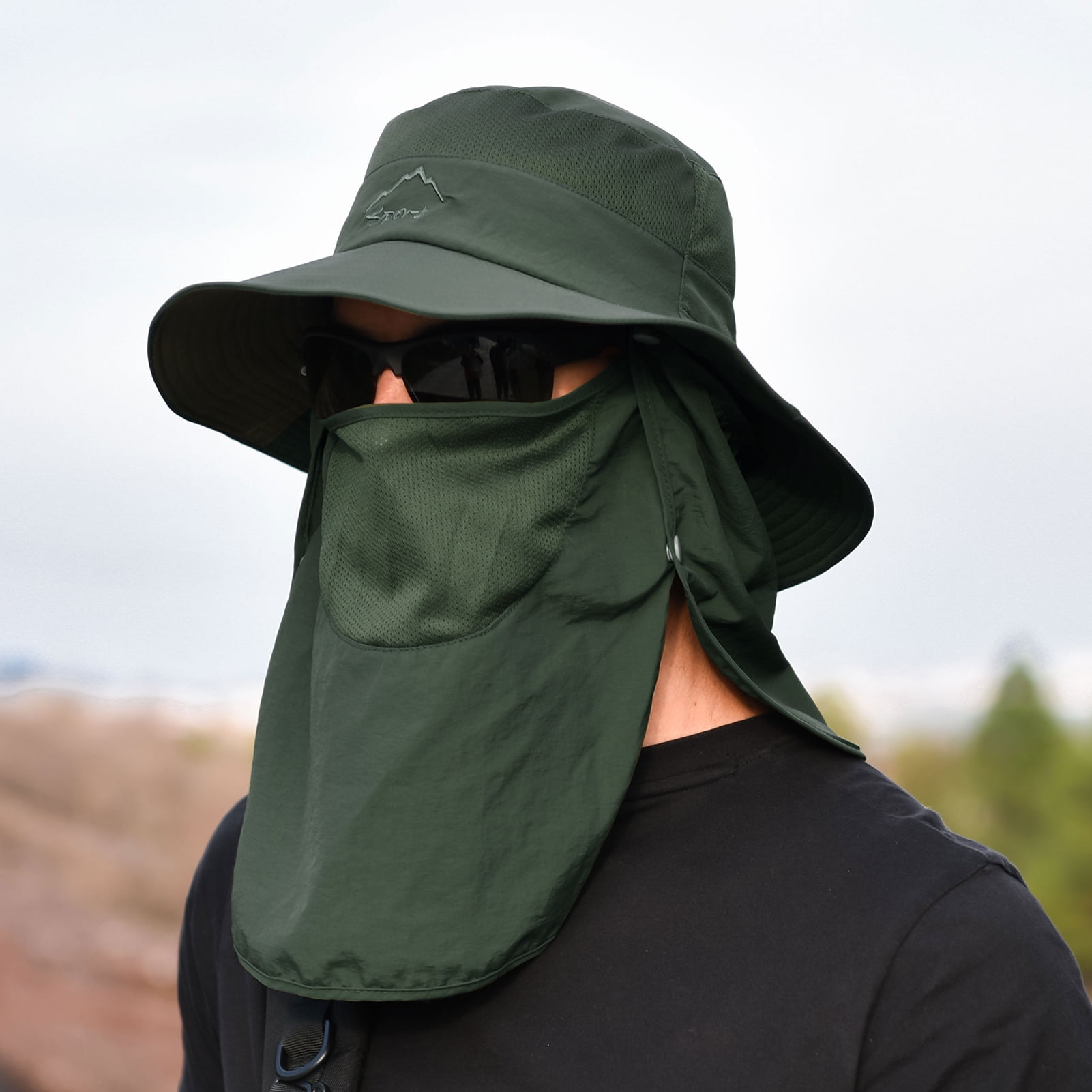 Spirastell Sun Hat,Neck Flap Sun Hat Flap Cover Cap Wide Brim Neck Sun ...
