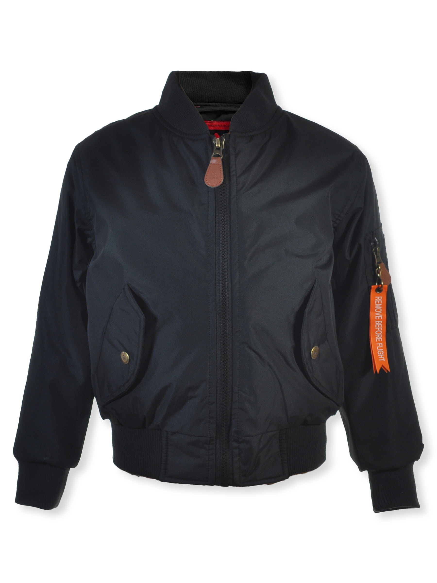 Spire Boys' Aviator Flight Jacket Color: black Size: 14 - 16 - Walmart.com