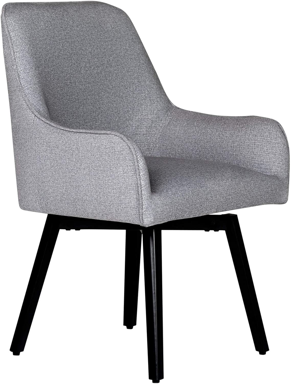 Spire Luxe Swivel Accent Chair with Arms Guest/Dining/ Black/Caramel ...