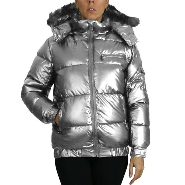 Spire 2378971 Womens Fashion Bubble Jackets, Silver - Small-Extra Large ...