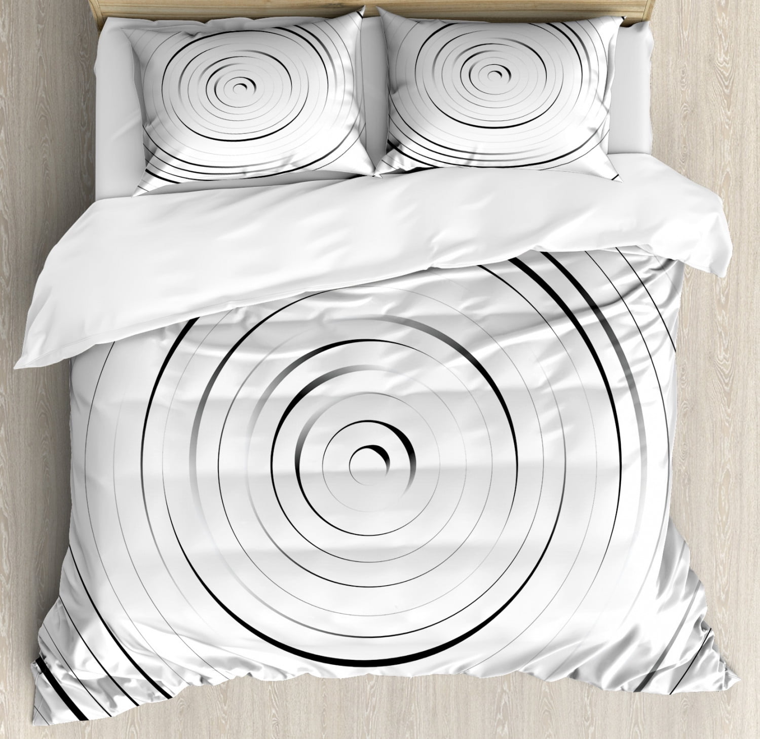 Spires Decor Queen Size Duvet Cover Set, Rotary Spiral Ring Shaped ...