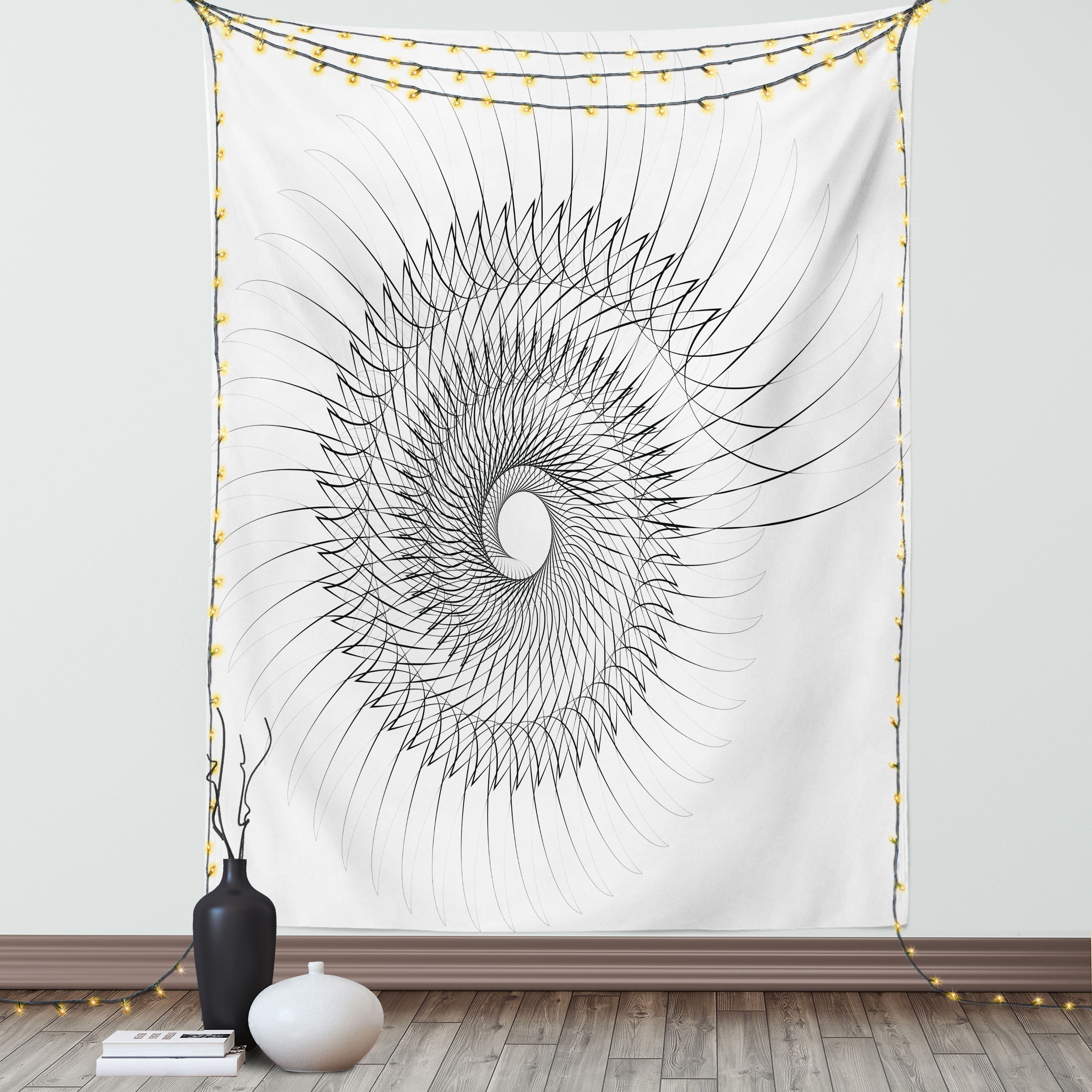 Spires Decor Tapestry, Authentic Geometric Rotary Spiral with Helix ...
