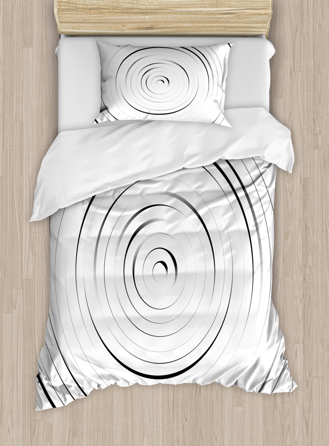 Spires Decor Twin Size Duvet Cover Set, Rotary Spiral Ring Shaped ...