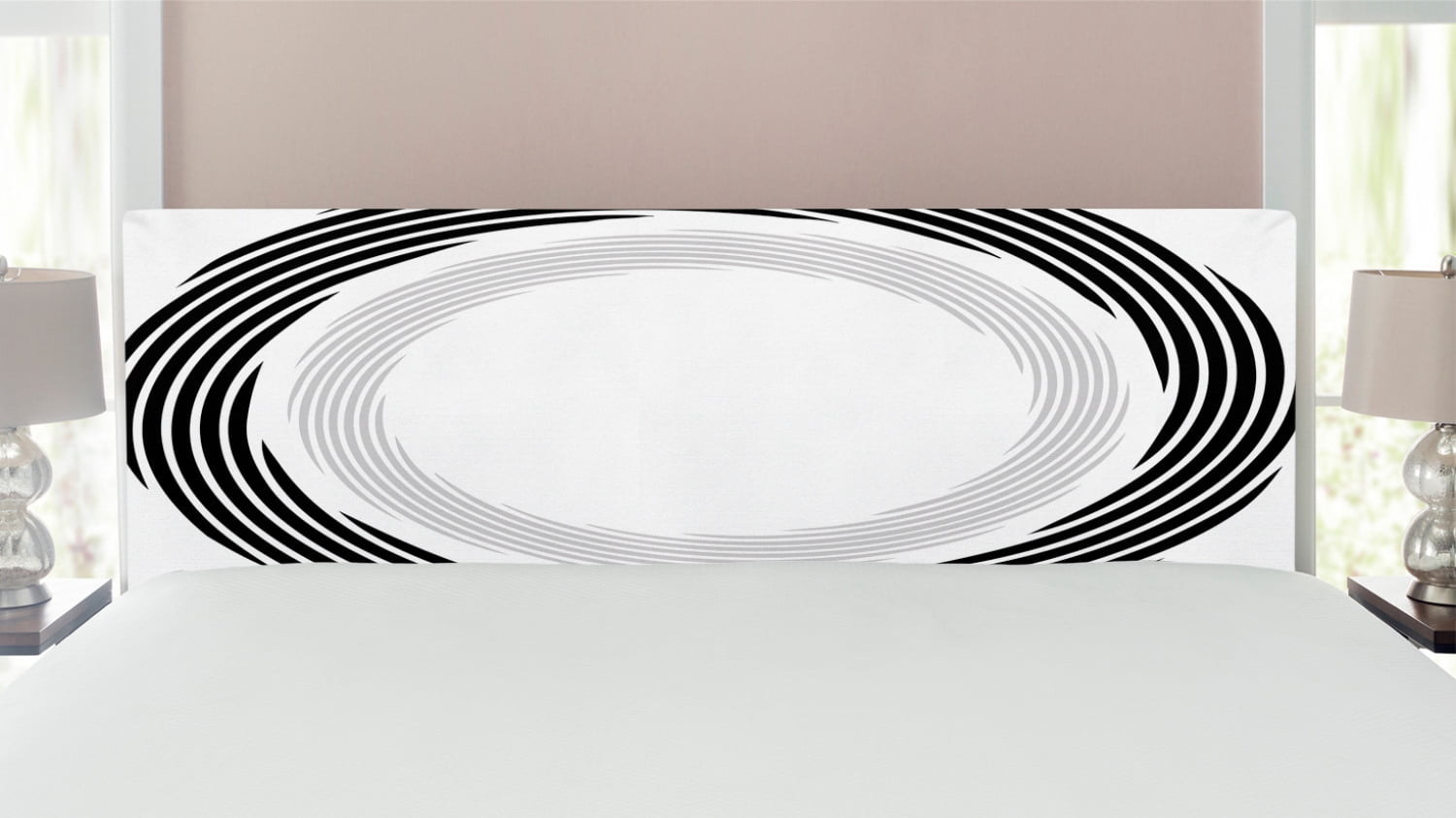 Spires Headboard, Abstract Circular Element with Interlace Spinning ...