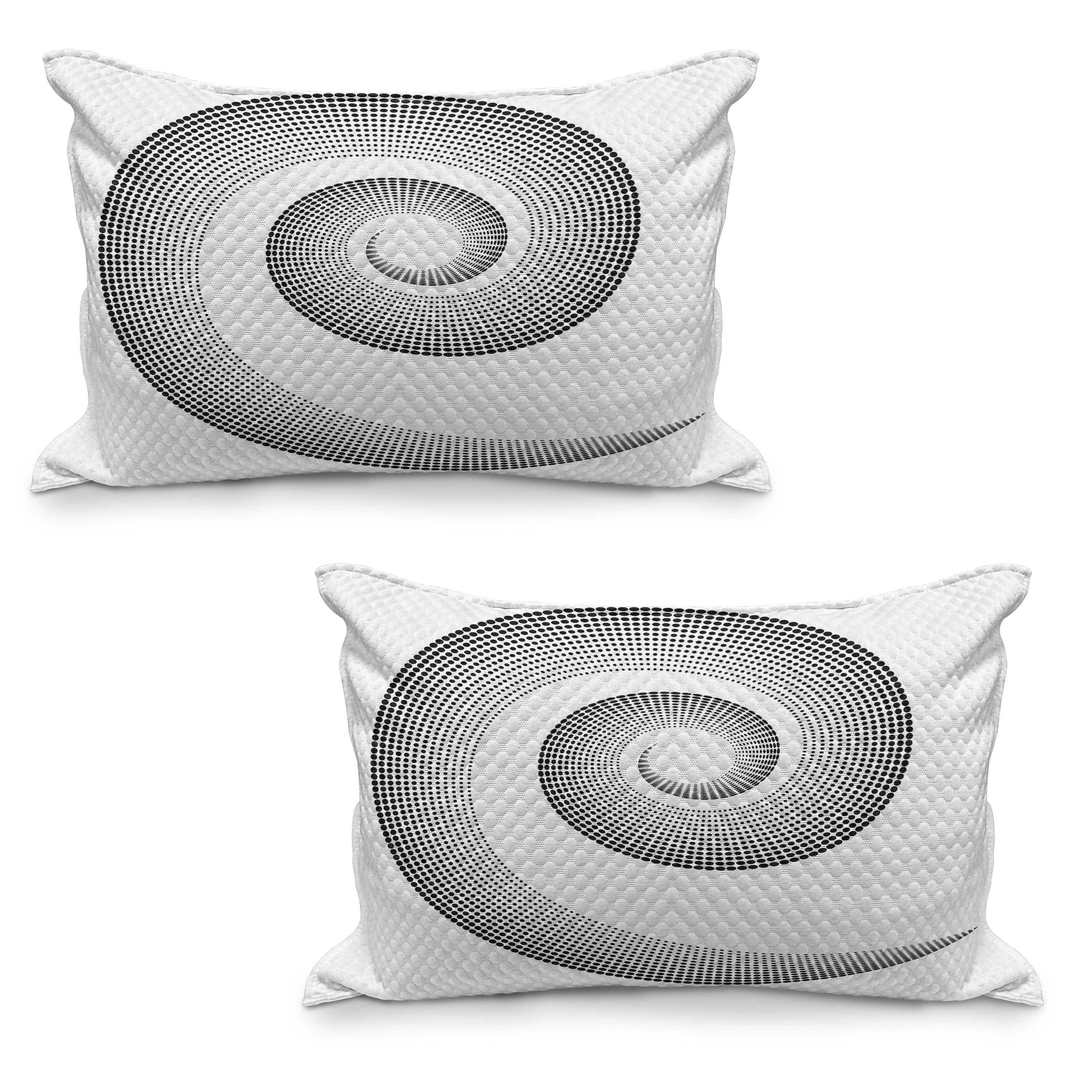 Spires Quilted Pillowcover Set of 2, Spiral Dimensional Curve Turns ...