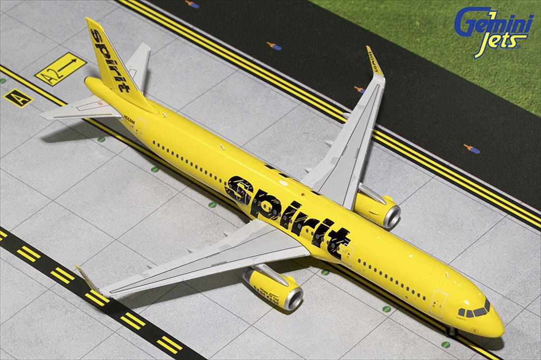Spirit Airlines A321-200 Yellow Livery, Sharklets N668NK (1:200 ...