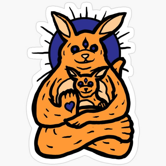 Spirit Animal #60: Kangaroo Sticker Phone Decal Water Bottle Stickers ...