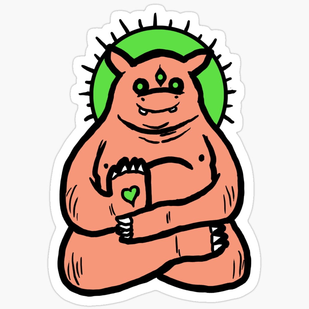 Spirit Animal #67: Hippo Sticker Phone Decal Water Bottle Stickers Car ...