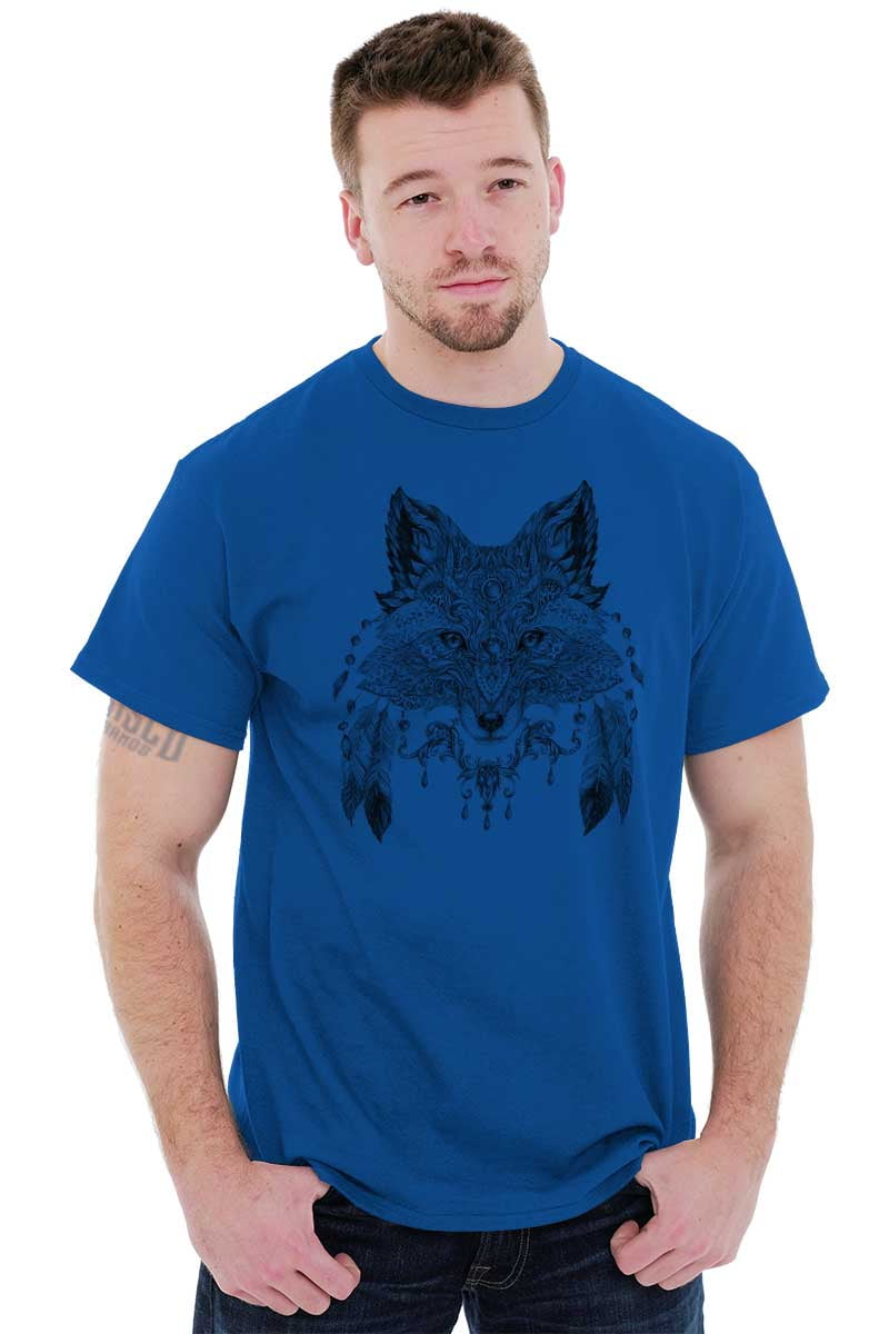 Spirit Animal Wolf Native America Fox Unisex Plus Size Graphic Tee ...