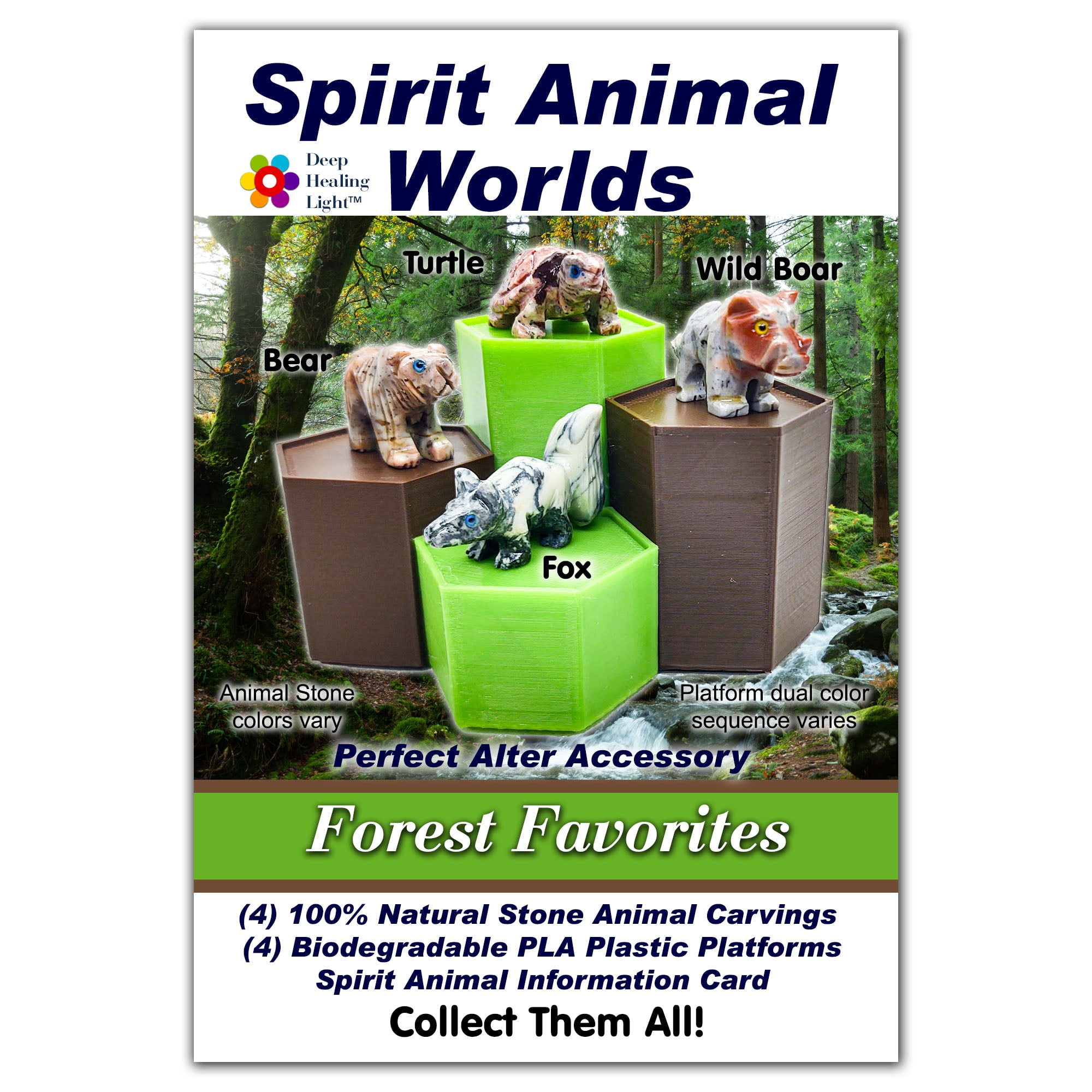 Spirit Animal Worlds - Forest Favorites Set - Hand Carved Collections ...