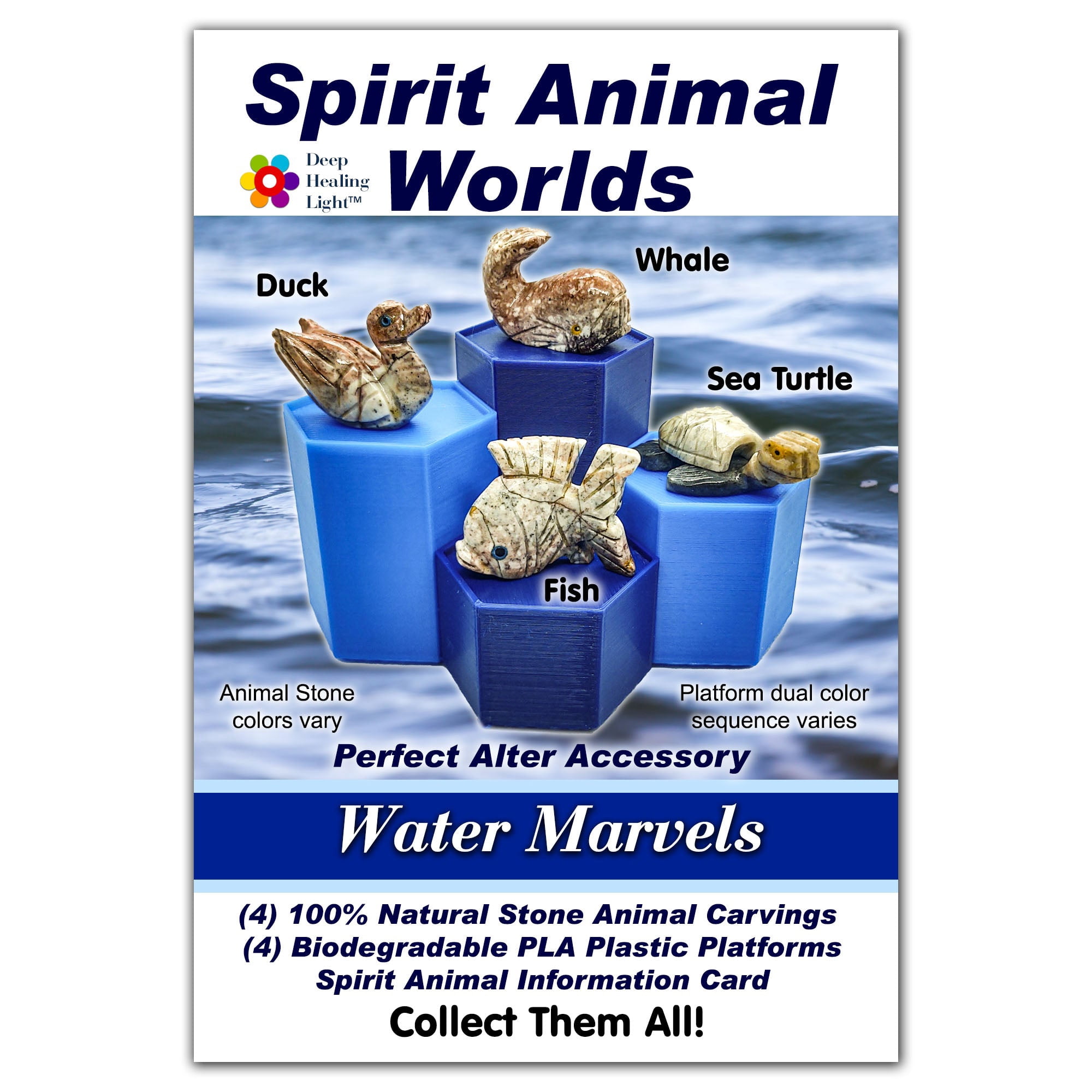 Spirit Animal Worlds - Water Marvels Set - Hand Carved Collections of ...