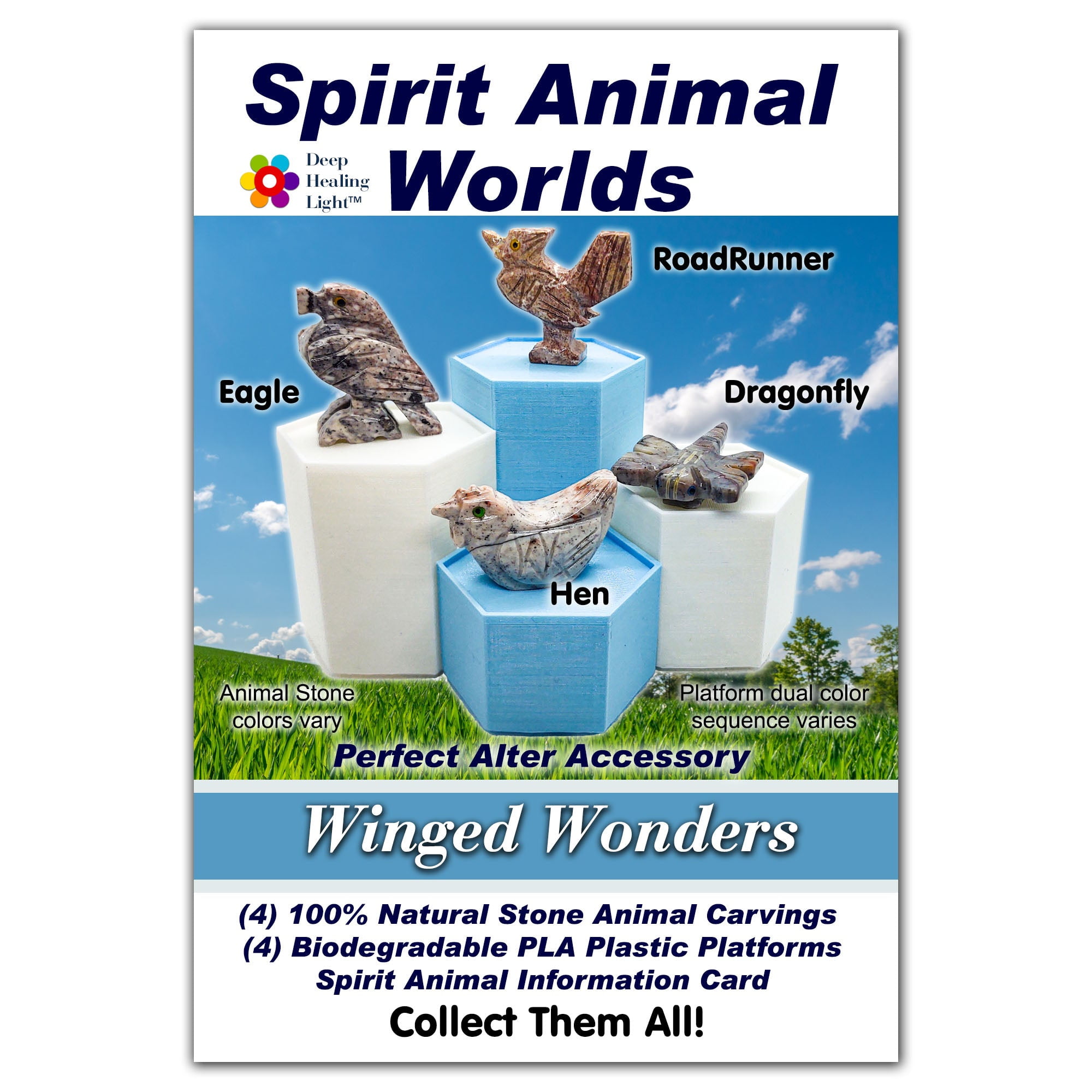 Spirit Animal Worlds - Winged Wonders Set - Hand Carved Collections of ...