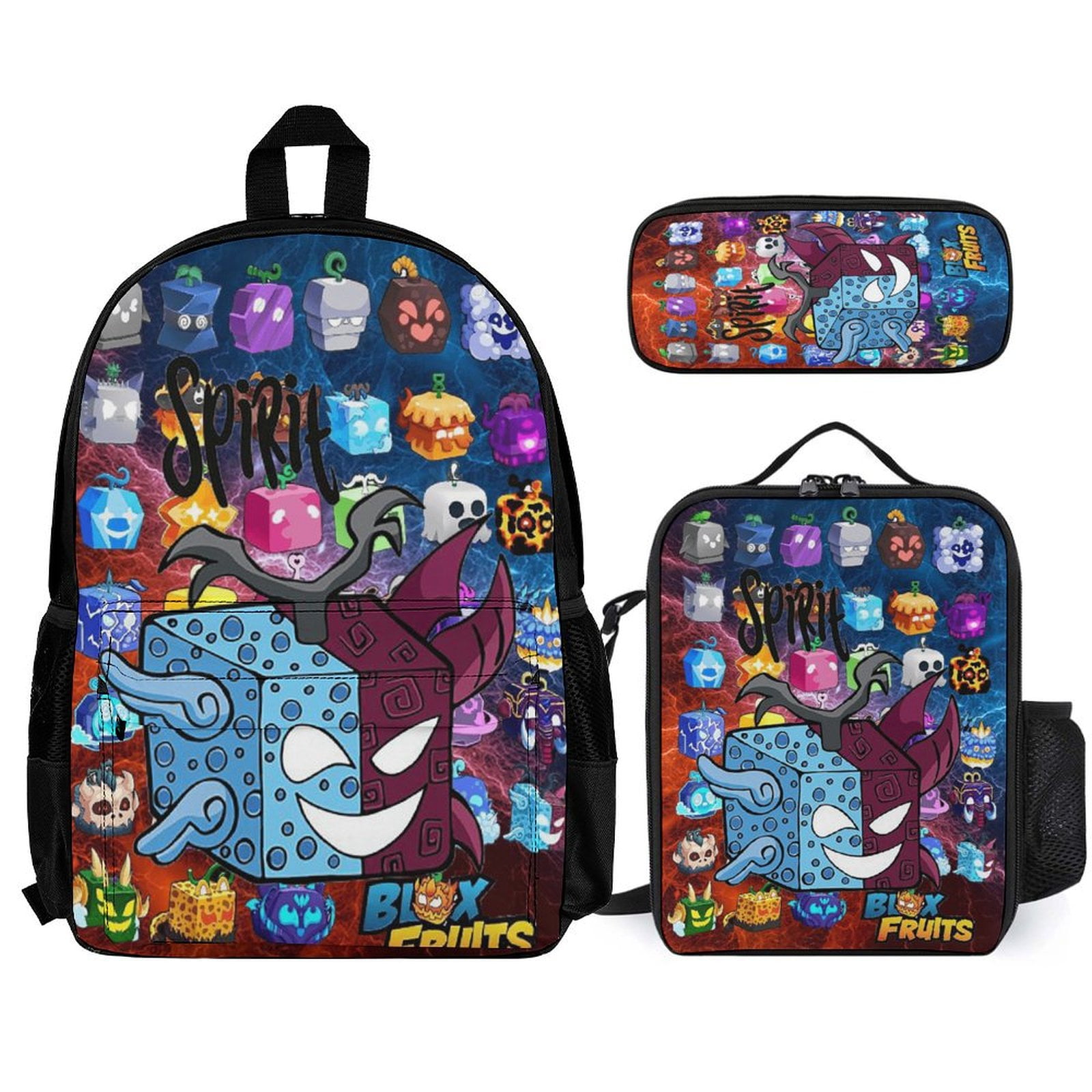 Spirit Blox Fruits Casual Backpack 3 Piece Set Daypack Lightweight ...