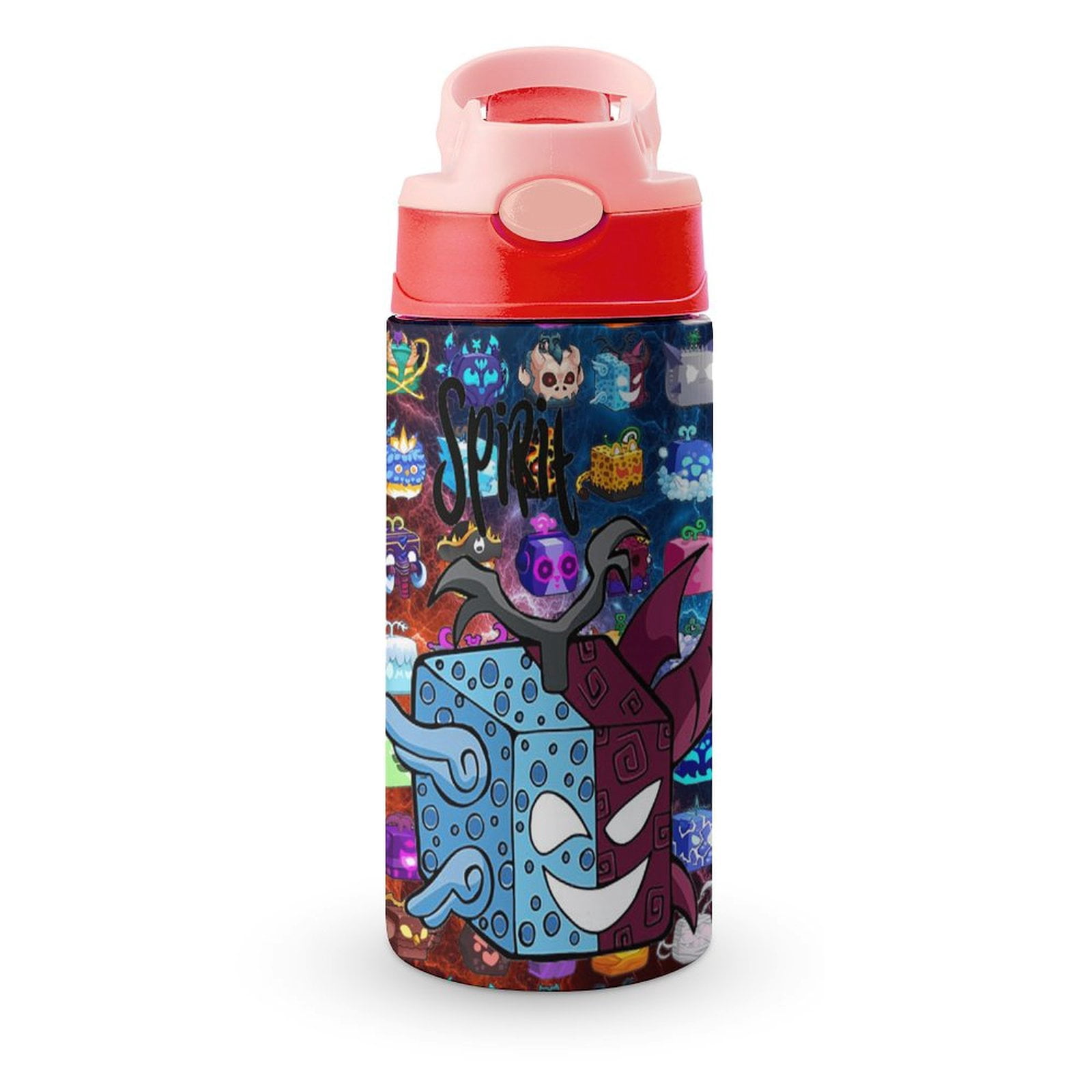 Spirit Blox Fruits Insulated Stainless Steel Water Bottle with Straw ...