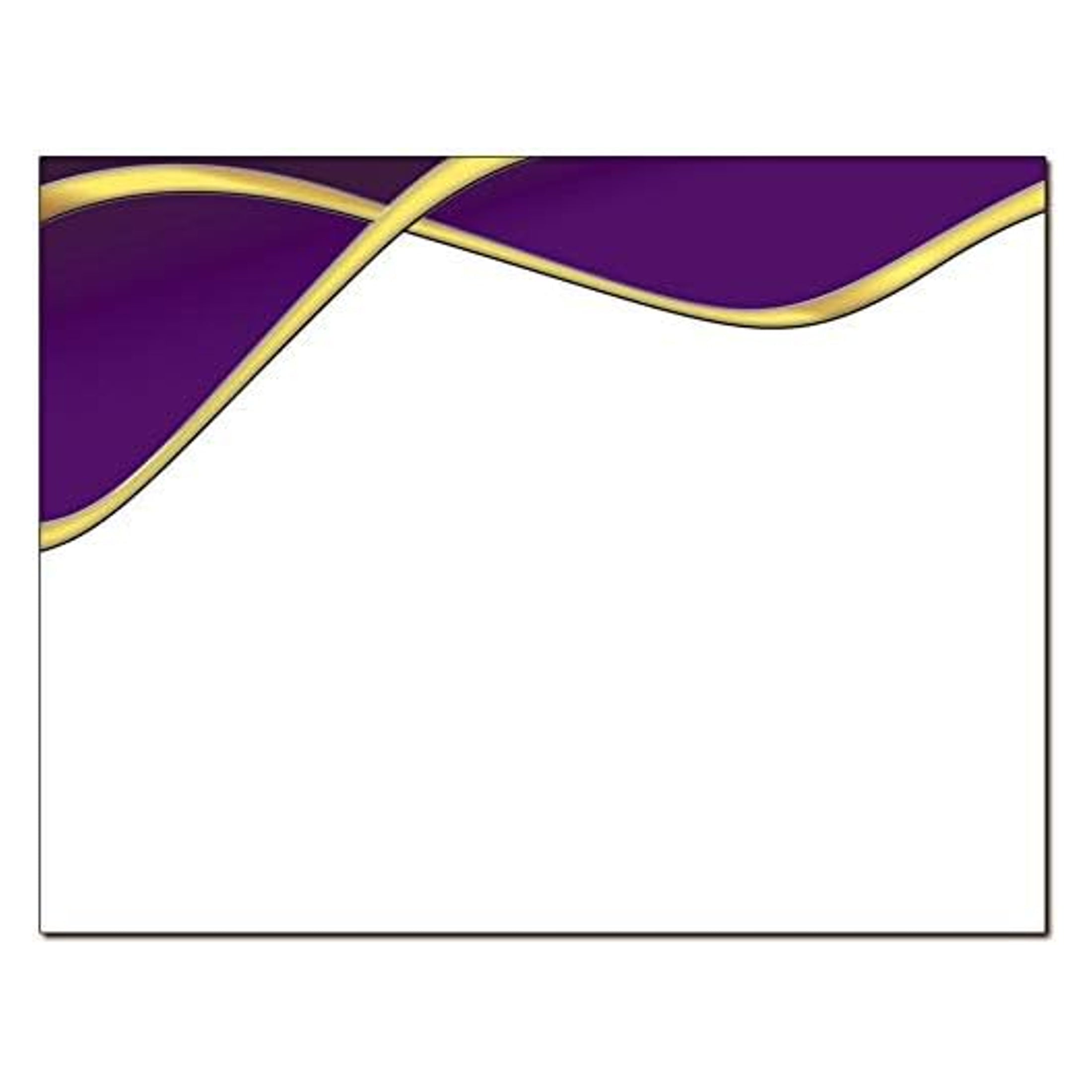 Spirit Border Purple/Gold Letterhead Laser & InkJet Printer Paper - 8 ...