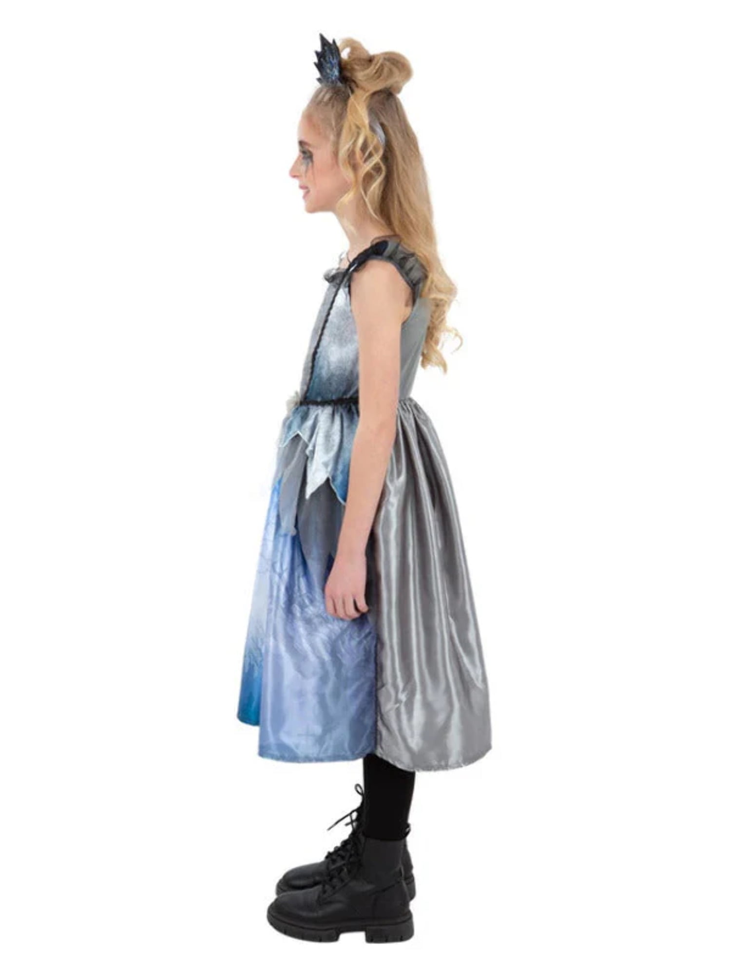 Spirit Bride Costume Blue and Silver Dress for Girls - Walmart.com