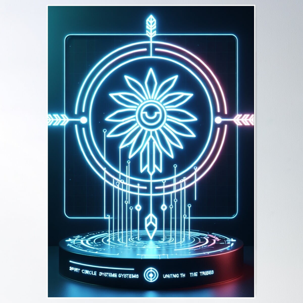 Spirit Circle Systems – Uniting The Tribes Digitally Poster Wall Art, Modern Wall Decor For ...