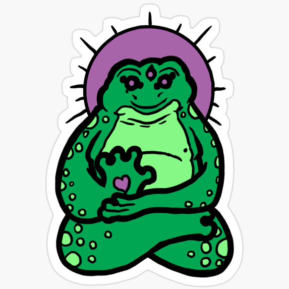 Spirit Frog Sticker Phone Decal Water Bottle Stickers Car Decals ...