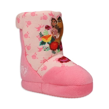 Disney Frozen 2 Anna & Elsa Cozy Faux Fur Lined Slipper Bootie (Toddler ...